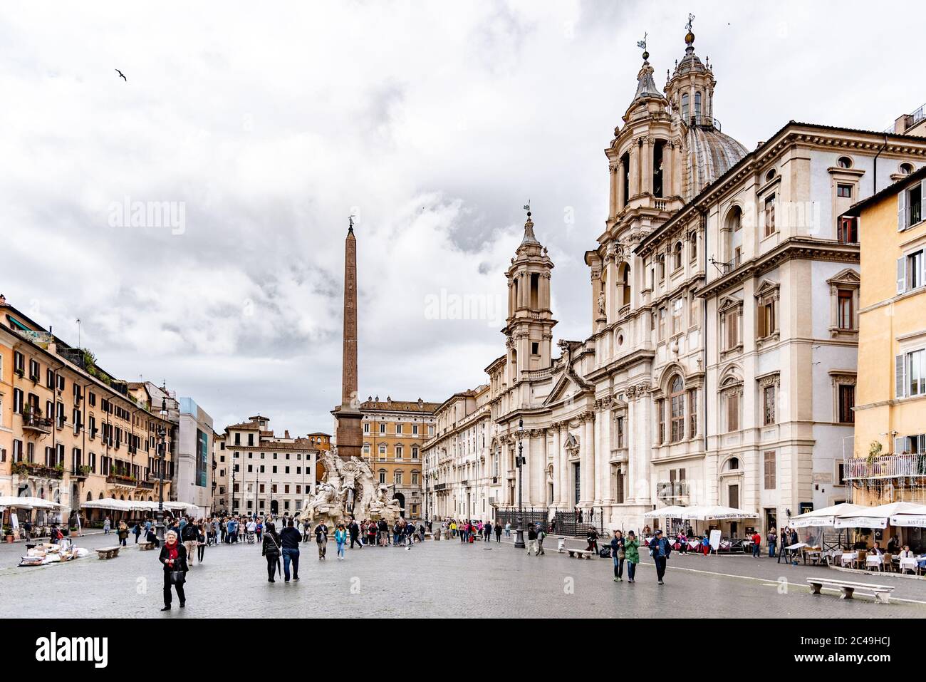 ROME, ITALY - MAY 5, 2019: Navona Square, Italian: Piazza Navona, the ...