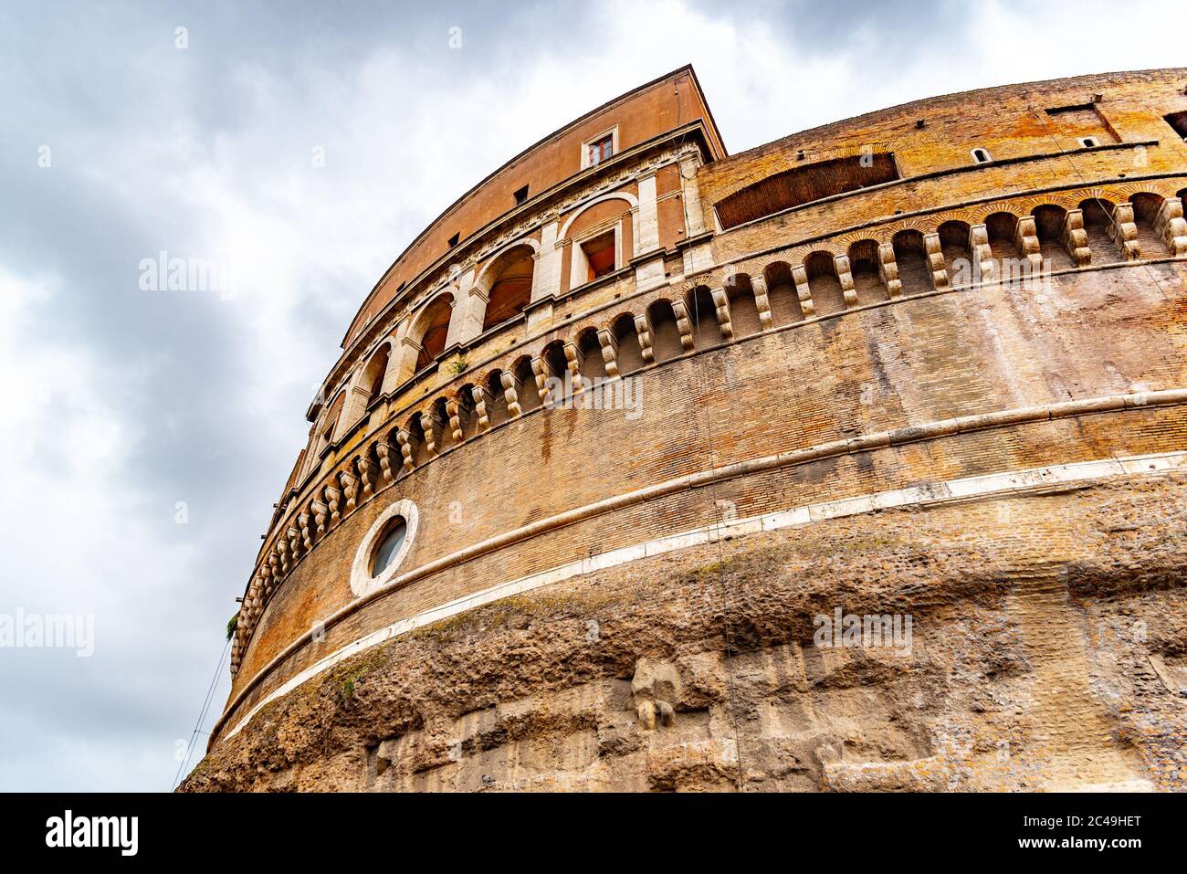 Castel Sant'Angelo - close-up view of upper part, Rome, Italy Stock ...