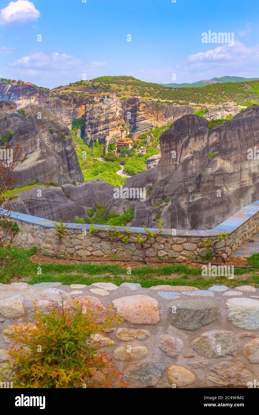 Meteora monasteries aerial view hi-res stock photography and images - Alamy