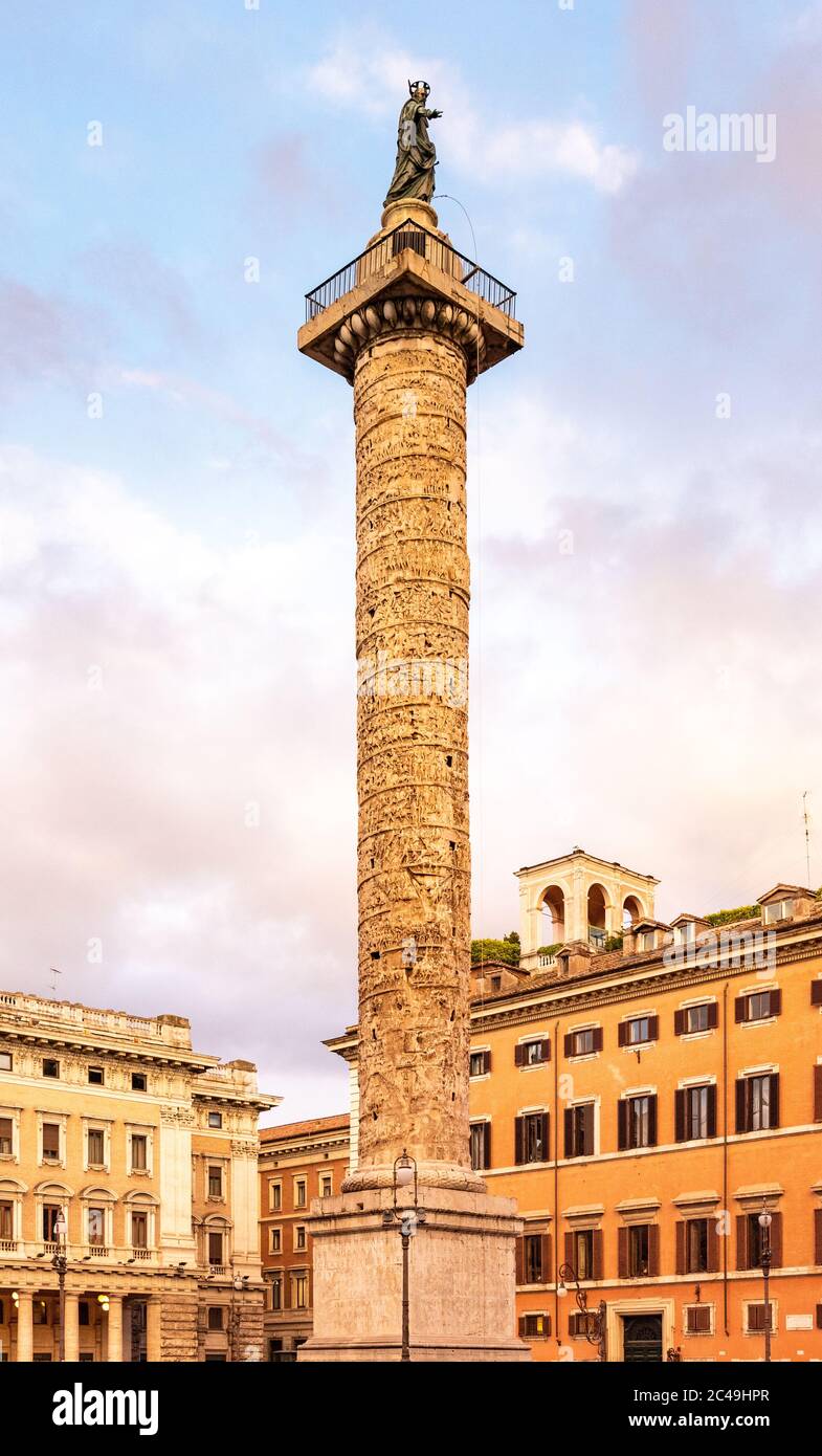 Relief on the column of marcus aurelius hi-res stock photography and ...