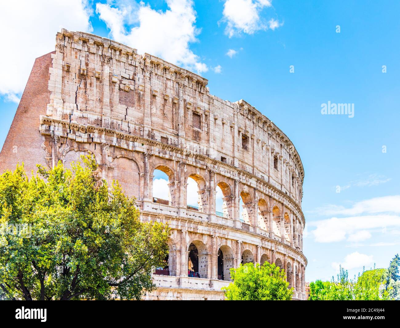 Colosseum, Coliseum or Flavian Amphitheatre, in Rome, Italy. Detailed ...