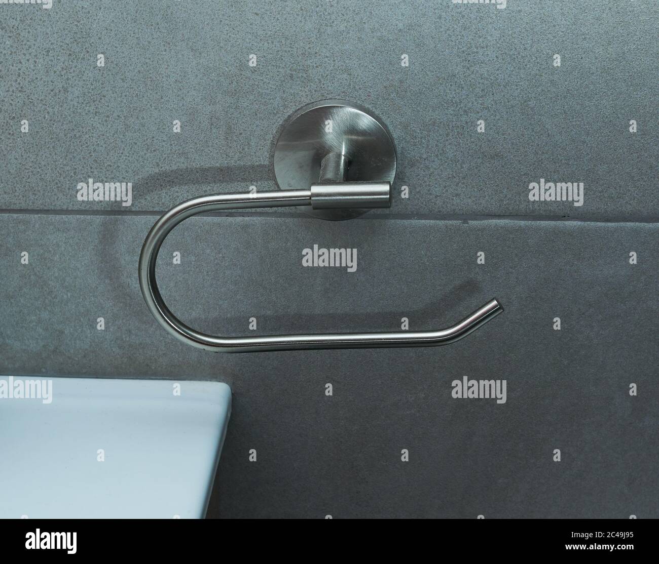 No paper roll in public restroom. Problem in the bath Stock Photo - Alamy