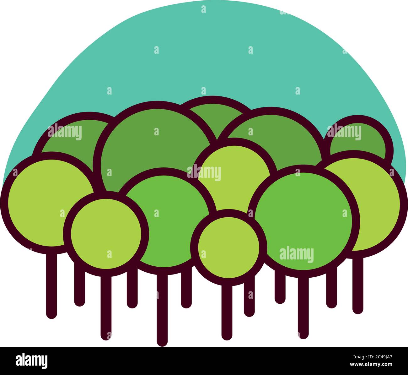 conservation of trees and nature vector illustration desing Stock ...