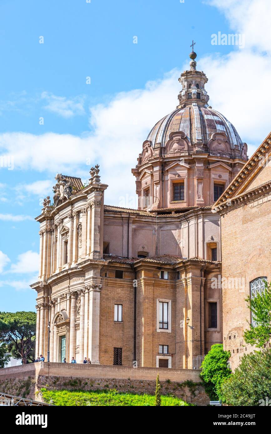 Church of Saint Luca and Martina and Curia Julia senate house. Roman ...
