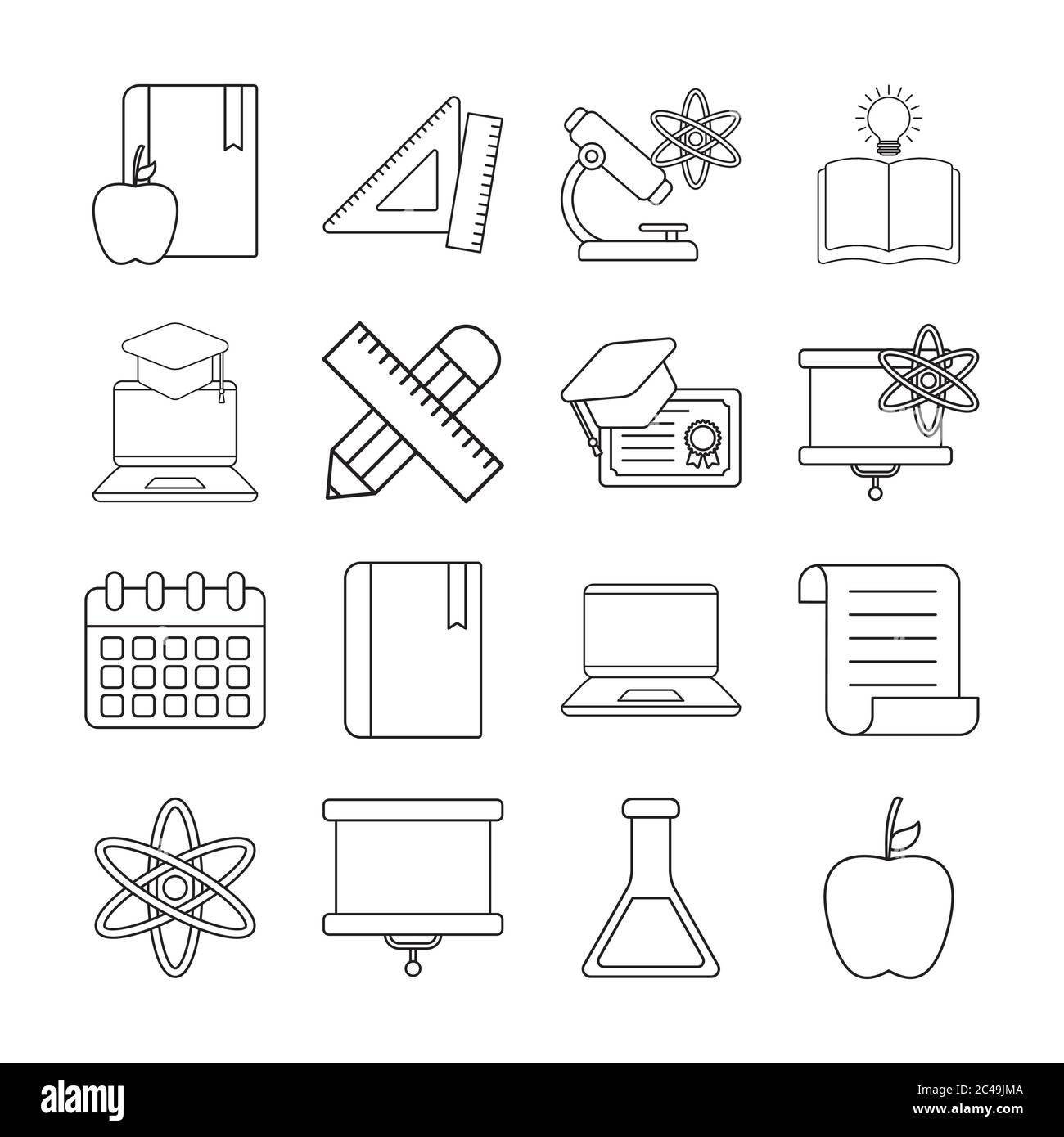 icon set design, Eduaction school university class lesson knowledge ...