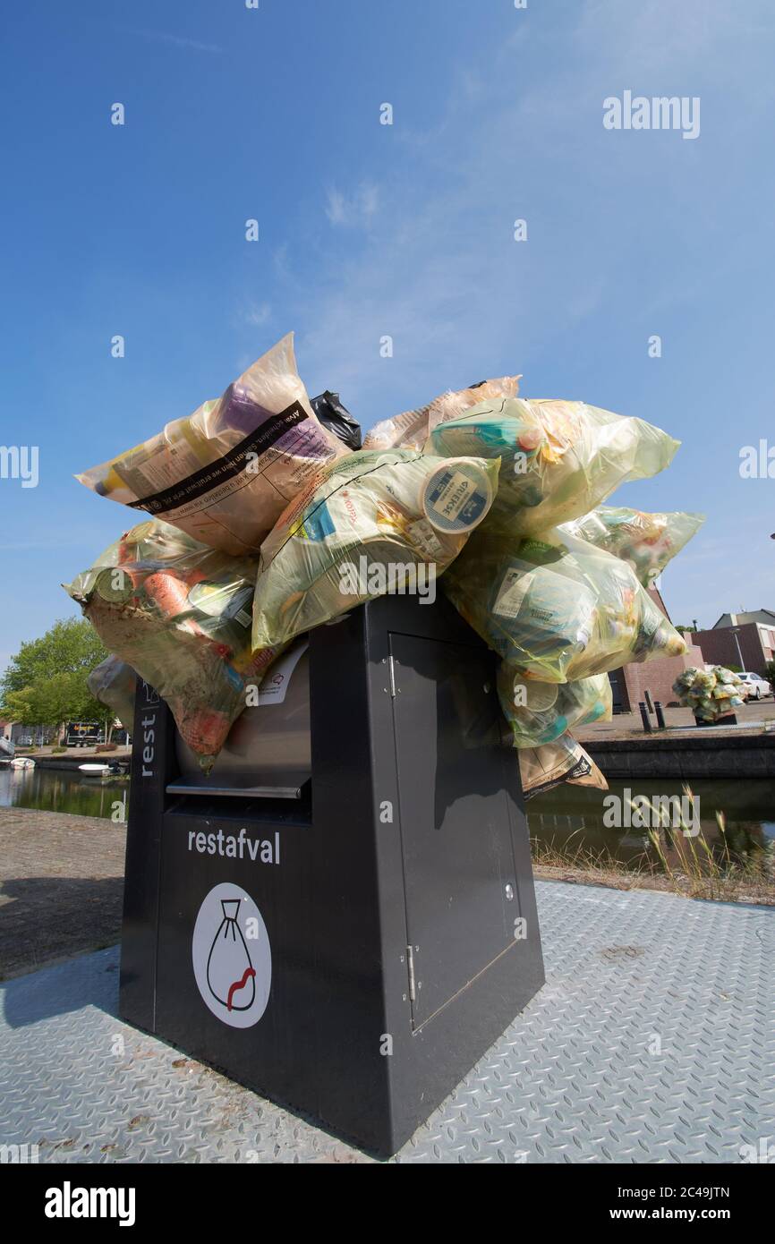 selected waste containing cans and plastics ready for transport Stock ...