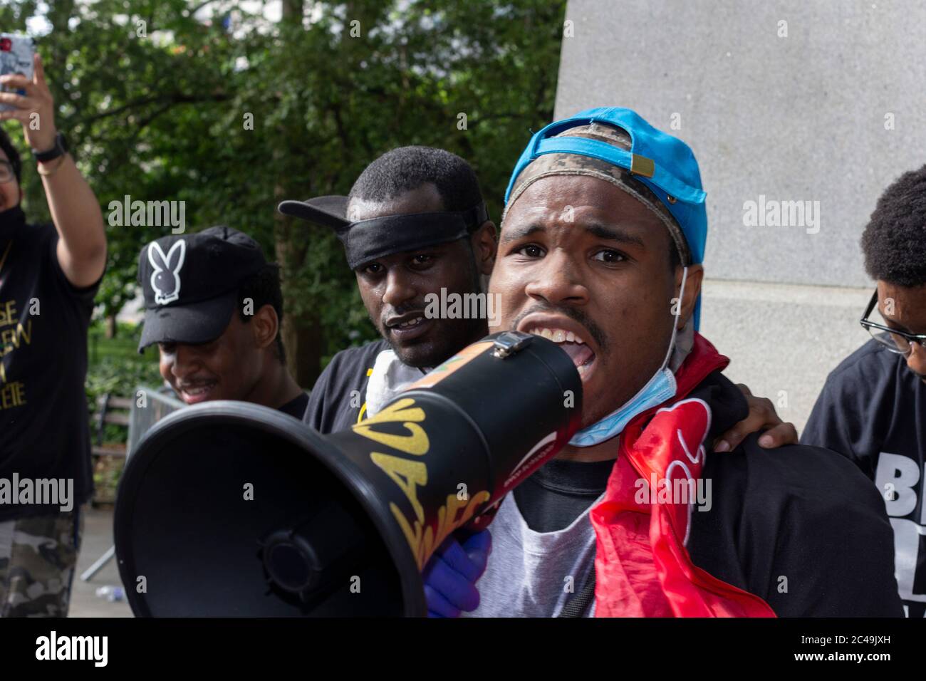 New York, New York, USA. 19th June, 2020. Rappers perform at a ...
