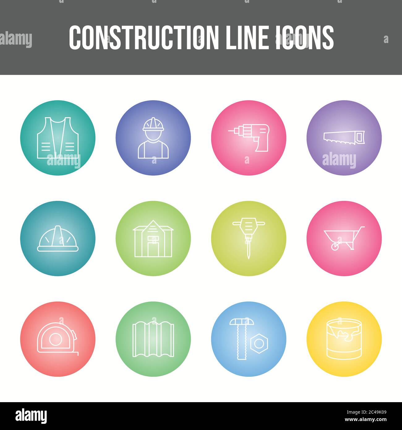 Beautiful Construction vector icon set Stock Vector Image & Art - Alamy