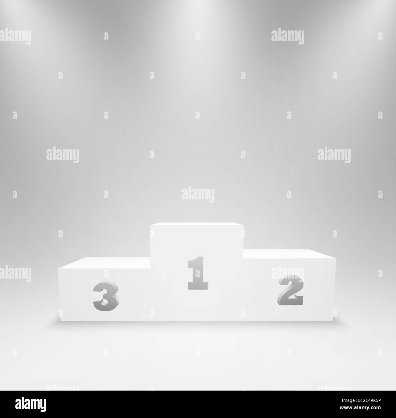 Pedestal for winners with first, second, and third places. Podium for ...