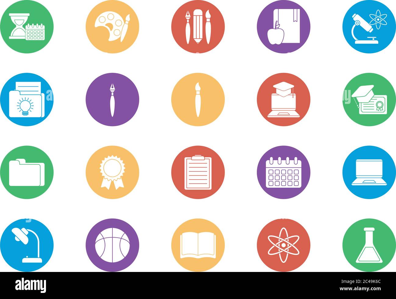 block style icon set design, Eduaction school university class lesson ...