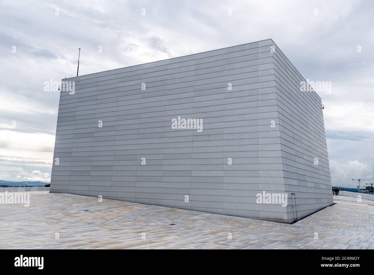 Oslo, Norway - August 11, 2019: Exterior view of Opera house in Oslo ...
