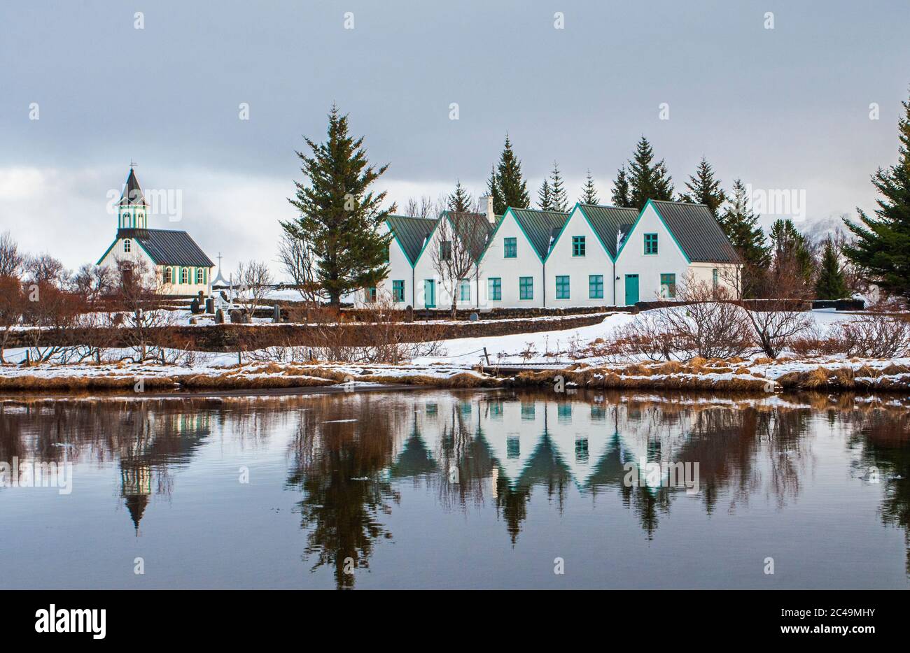 Thingvellir, or Þingvellir, National Park, just east of Reykjavic, with ...