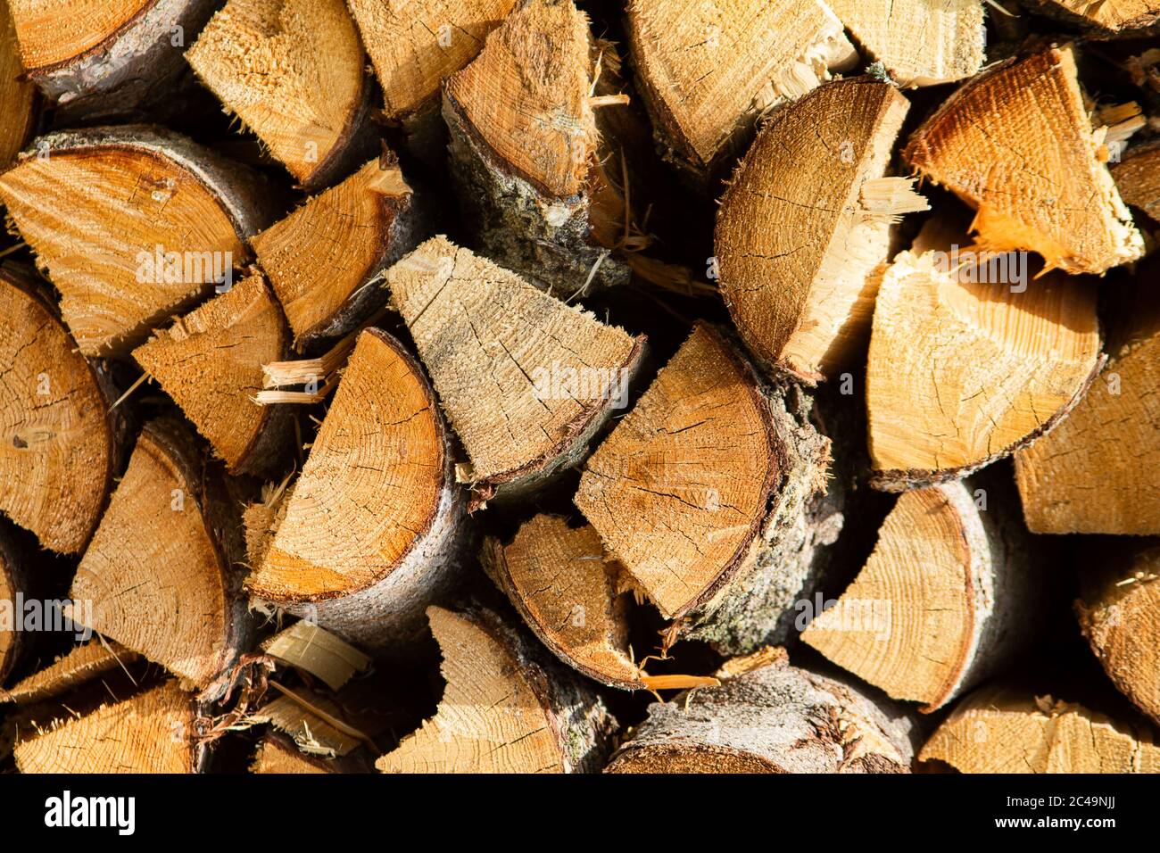 Texture - Stack of Firewood Stock Photo - Alamy