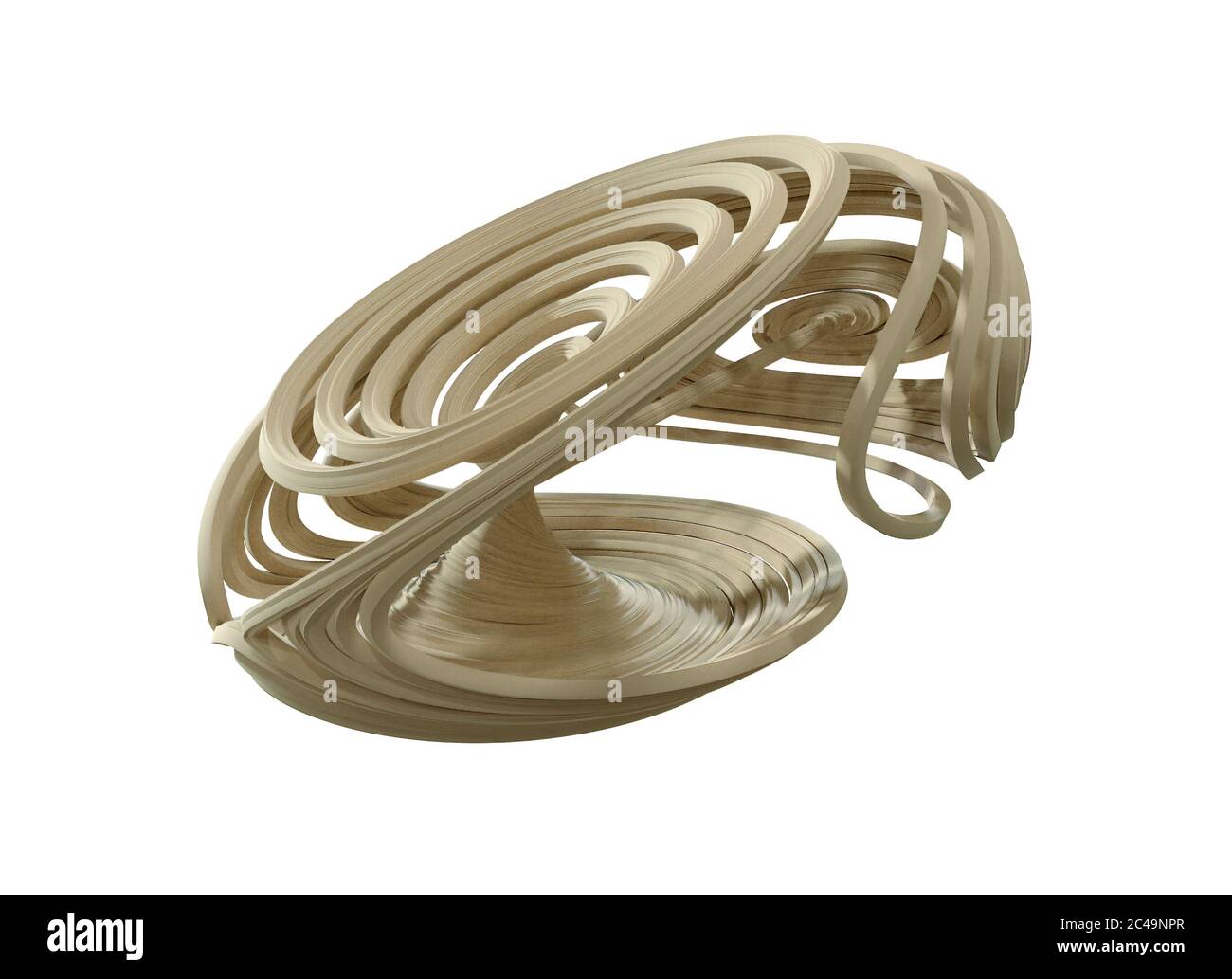 Abstract Geometry With Flowing Curved Lines Isolated On White ...