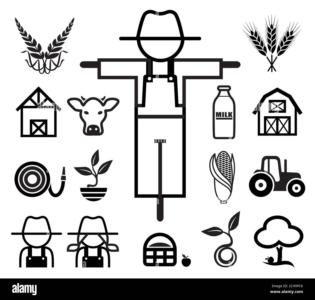 Set of farming icons. Vector illustration Stock Vector Image & Art - Alamy