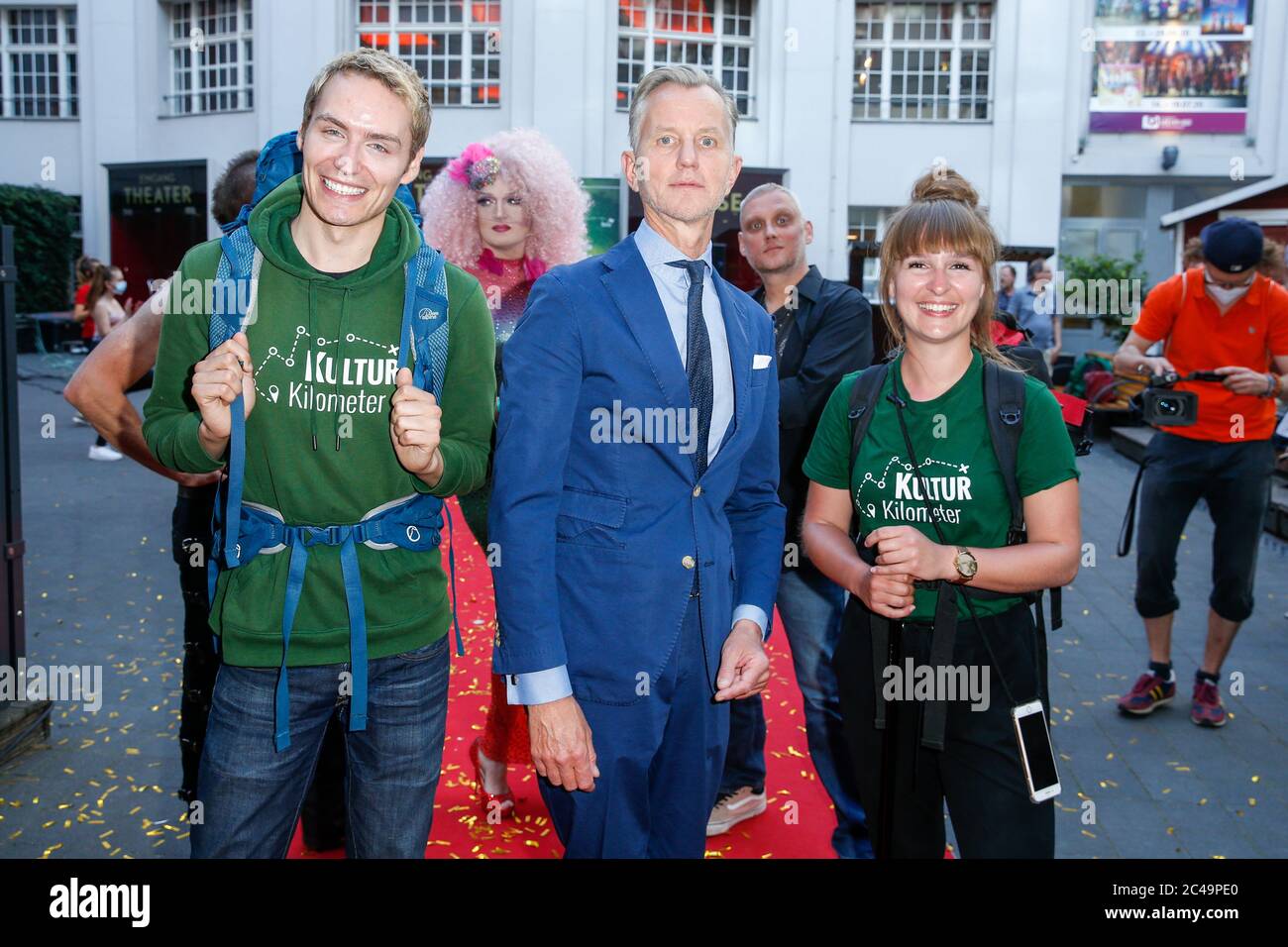 Berlin, Germany. 23rd June, 2020. Meik, Max Raabe and Laura (l-r) at ...
