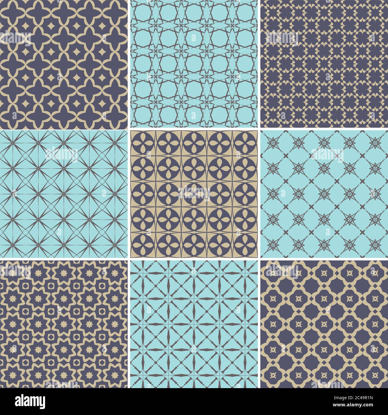 Set of seamless patterns. Vector illustration Stock Vector Image & Art ...