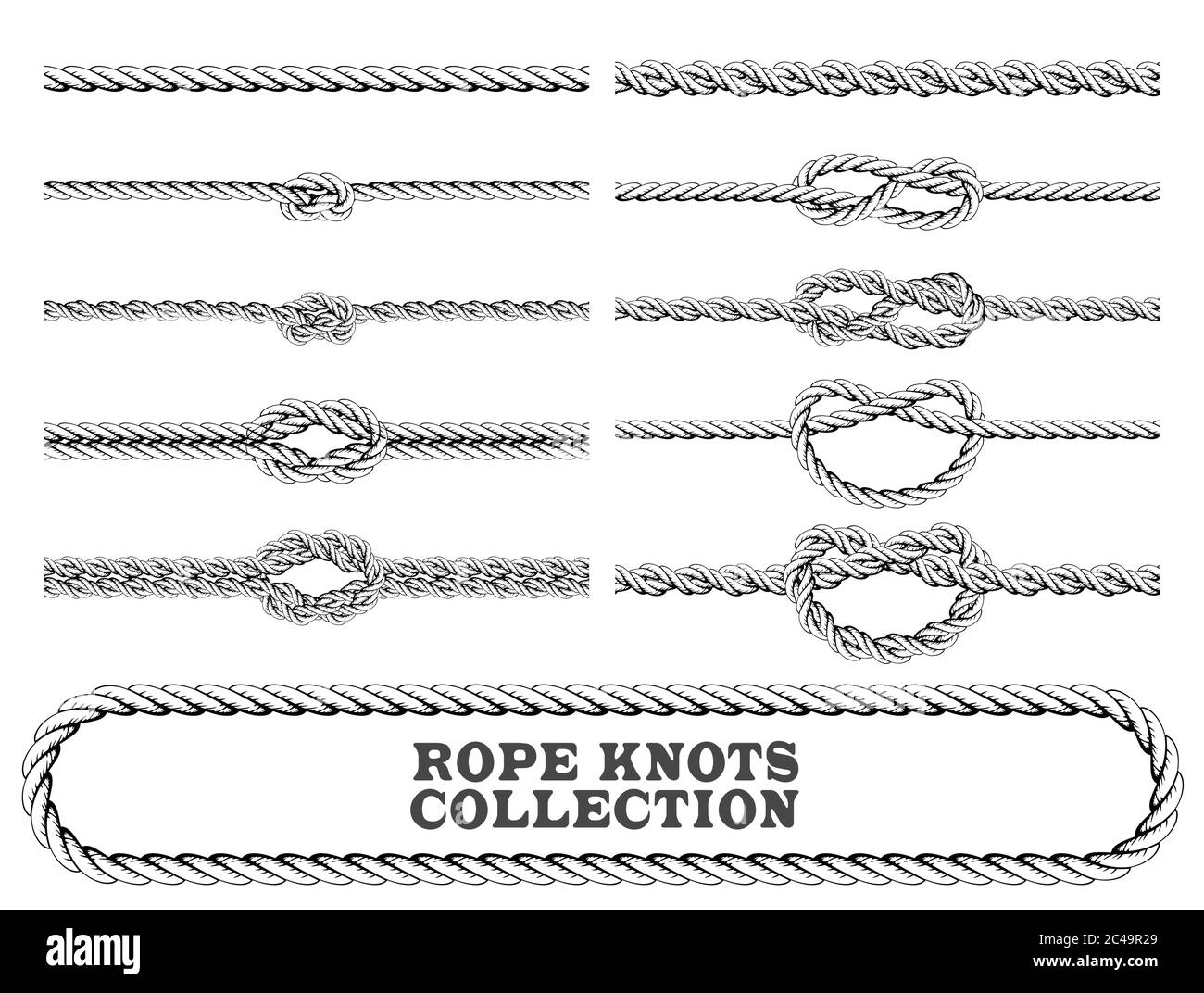 Illustration of bowline knot hi-res stock photography and images - Alamy
