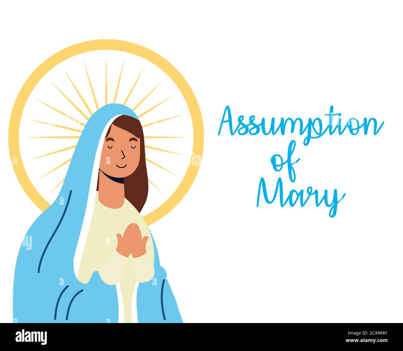 miraculous virgin assumption of mary with lettering vector illustration ... miraculous virgin assumption of mary with lettering vector illustration ...