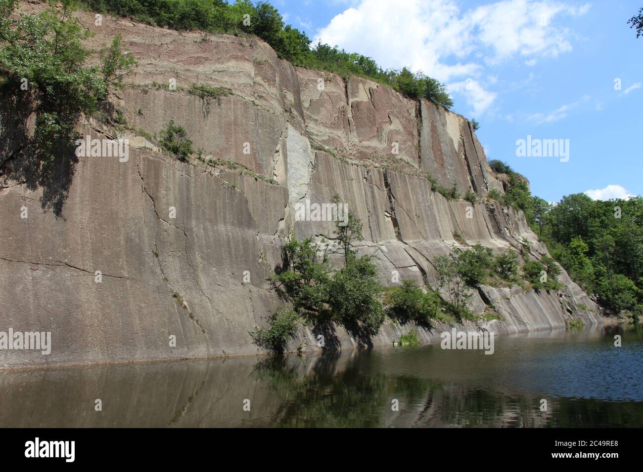 Prokop Lake in Prague, Czech Republic - here you see mostly limestone ...