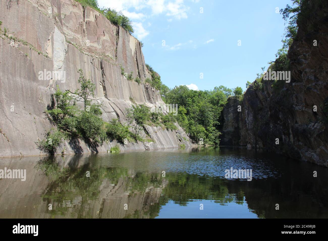 Prokop Lake in Prague, Czech Republic - here you see mostly limestone ...