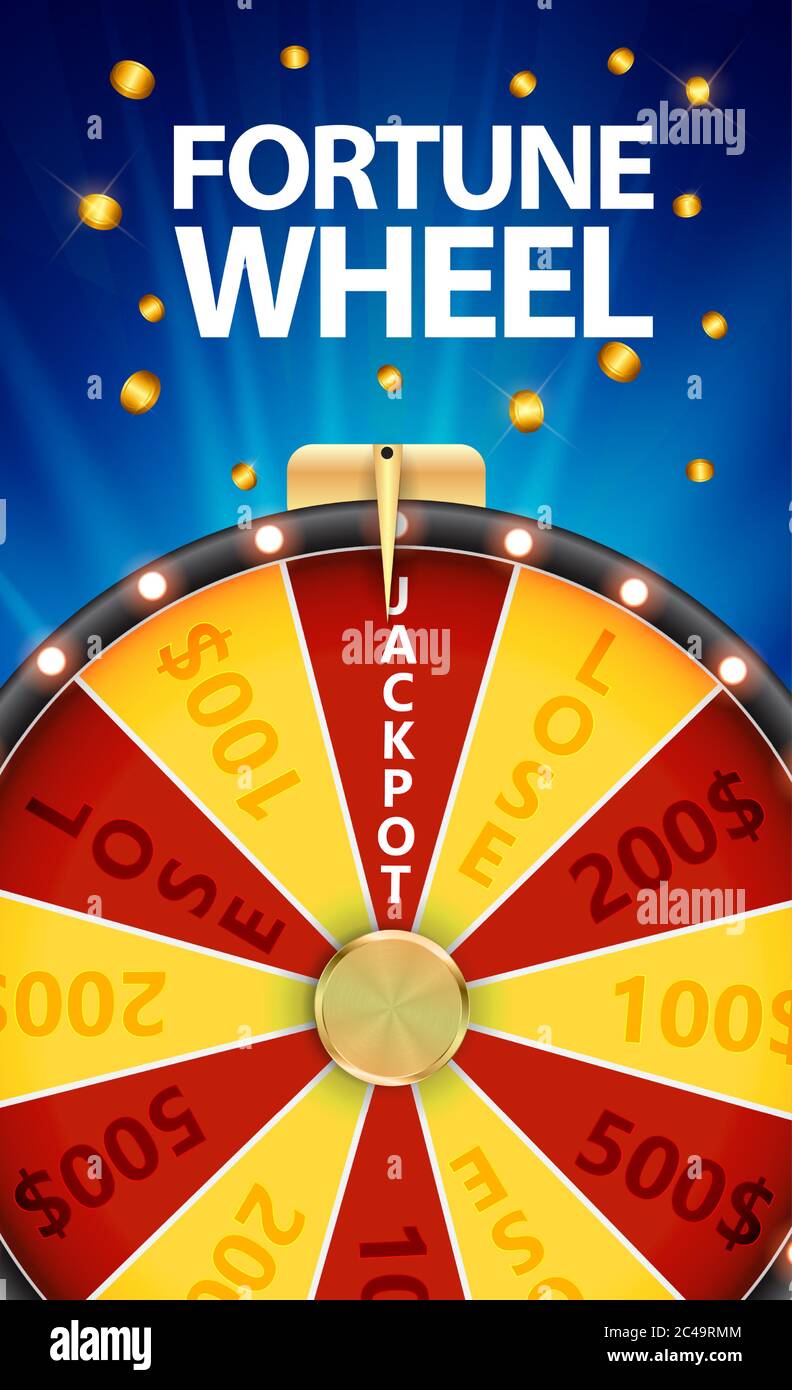 Wheel of Fortune, Lucky Icon with Place for Text. Vector Illustration ...