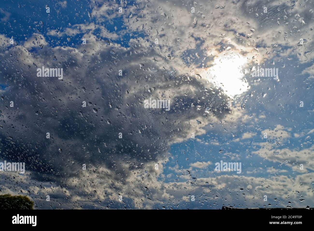 Blue sky with rain background hi-res stock photography and images - Alamy