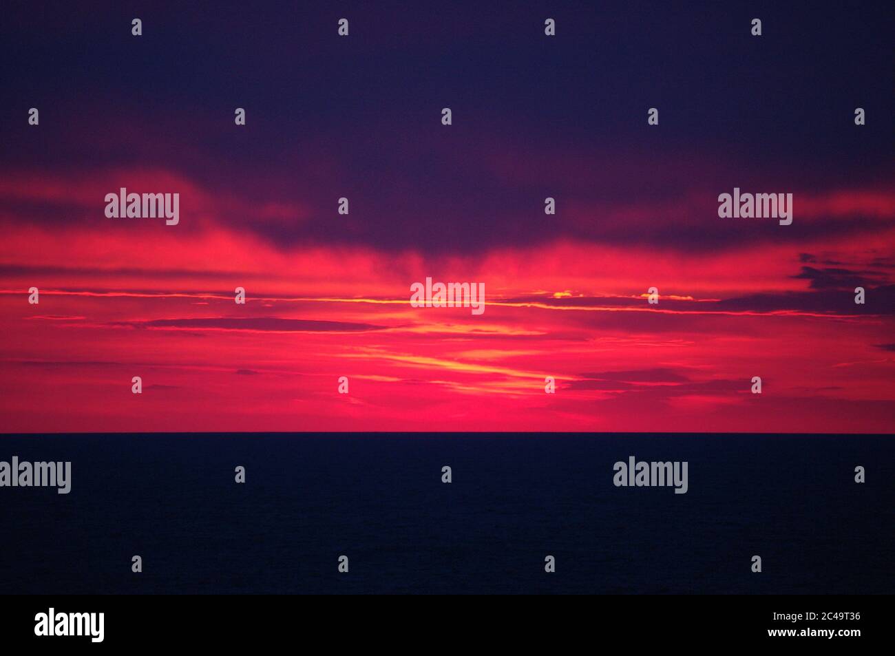 Sequence of Images of a Sunset,Sequence of Images of a Sunset over the ...