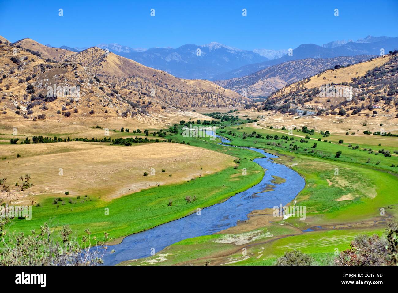 Mountain river valley landscape. River valley in mountains Stock Photo ...