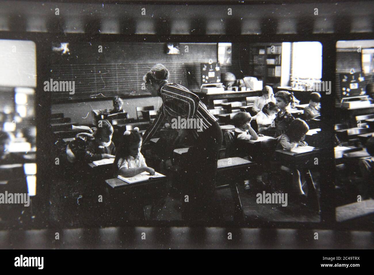 Fine 70s vintage contact print black and white photography of a ...