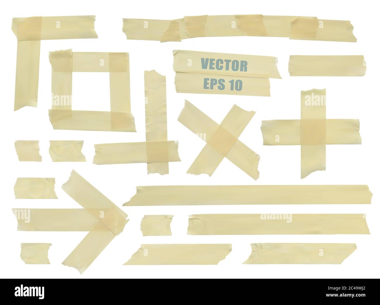 Torn paper stuck with tape Stock Vector Images - Alamy