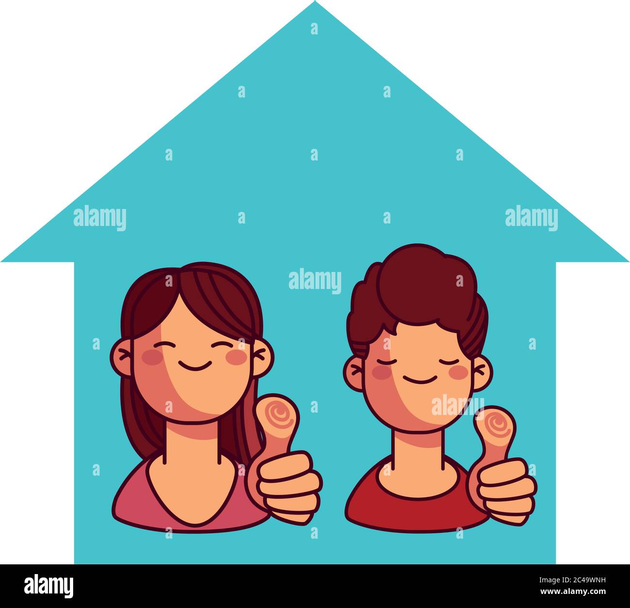 children at home smiling and calm illustration desing Stock Vector ...