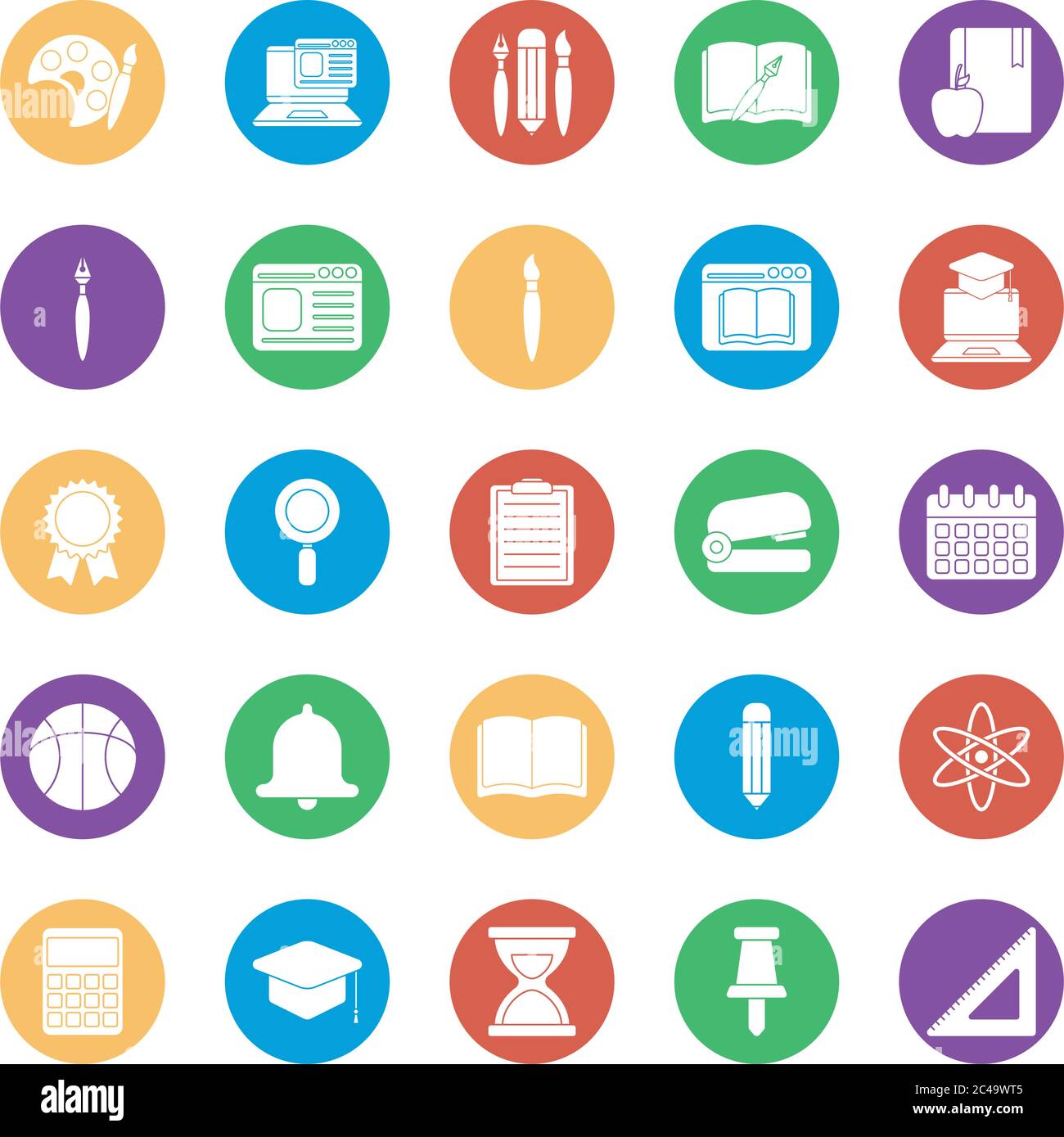 block style icon set design, Eduaction school university class lesson ...