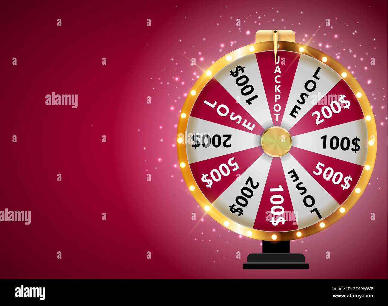 Wheel of Fortune, Lucky Icon with Place for Text. Vector Illustration ...
