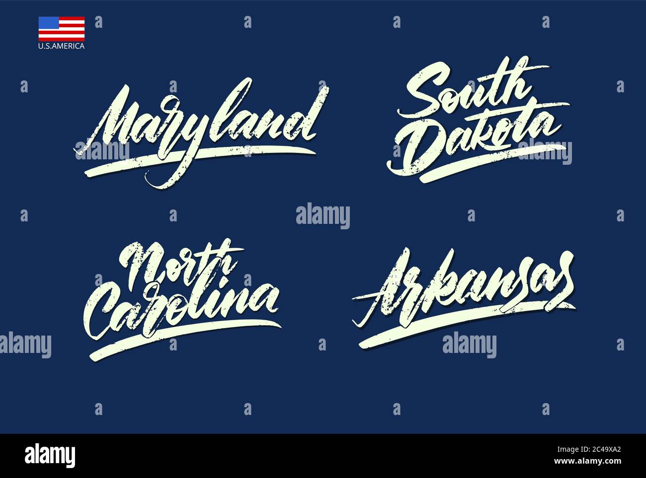 North Dakota Lettering Stock Vector Images - Alamy