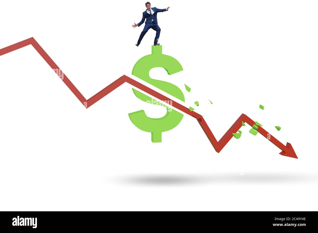 Concept of economic crisis and the dollar inflation Stock Photo - Alamy