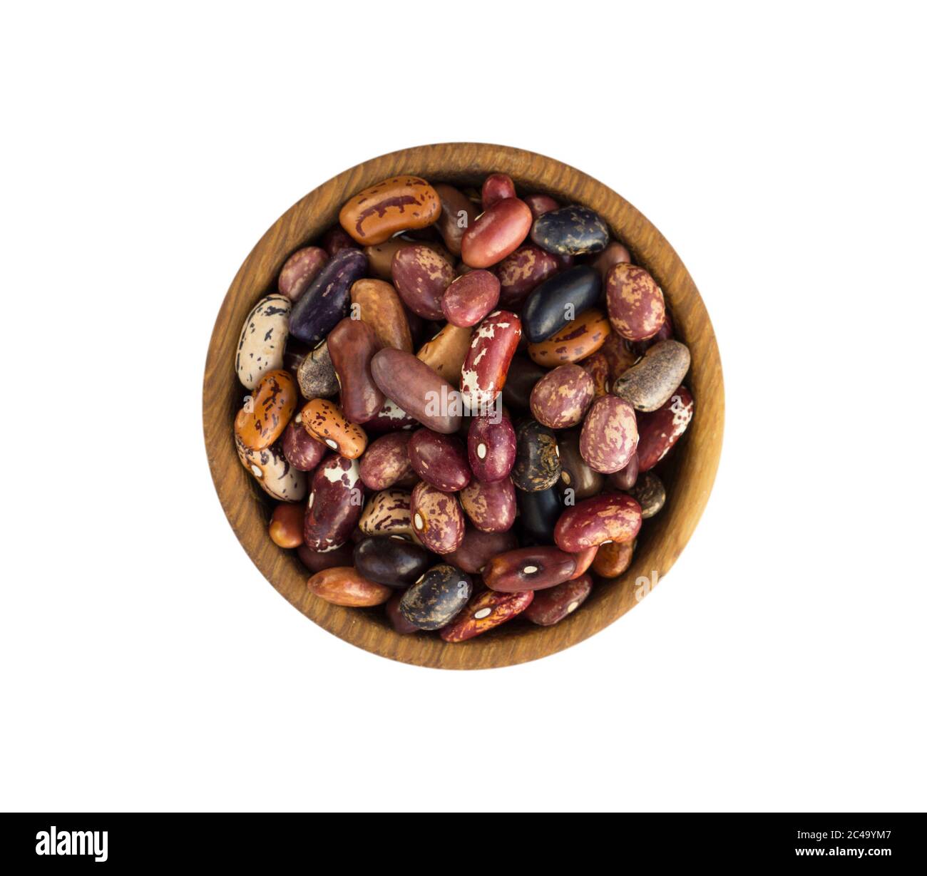Kidney beans isolated on white background. Top view. Kidney beans in a ...