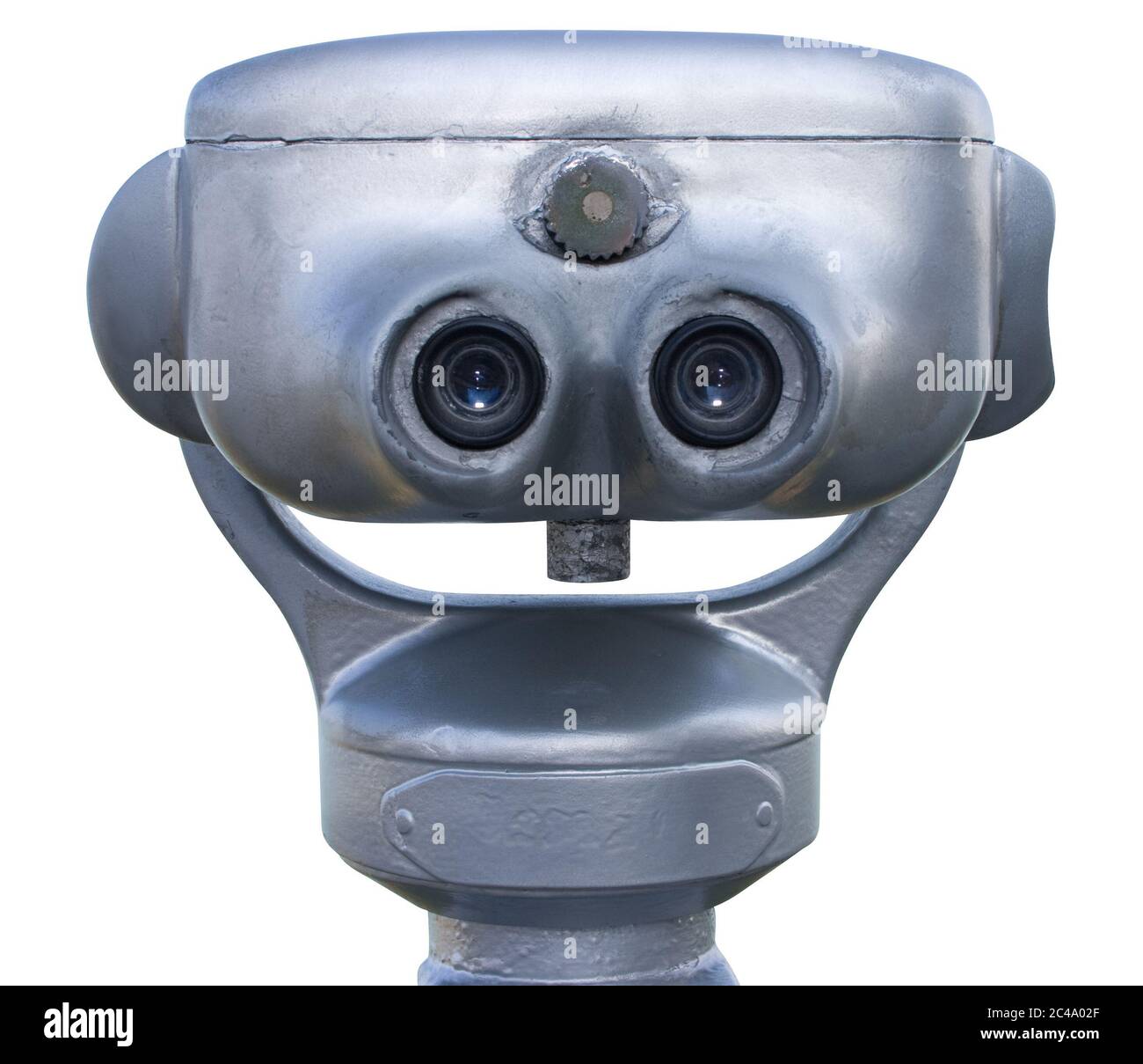 Binoculars from back with clipping path isolated on white. Similar to a ...