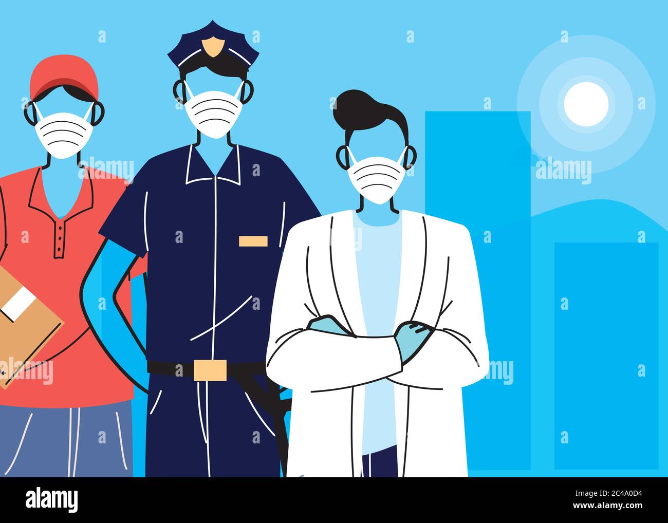 Covid america city Stock Vector Images - Alamy