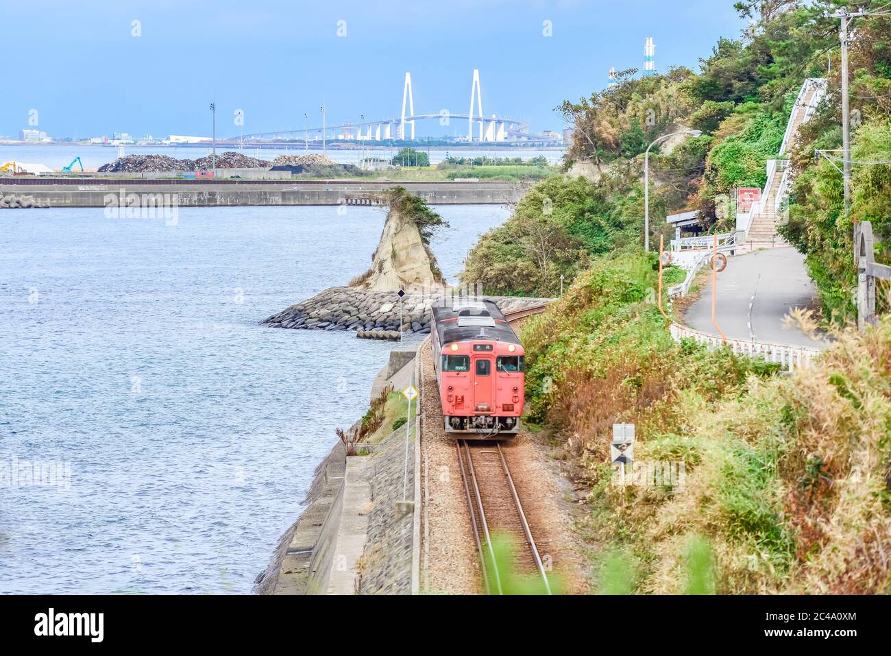 Amaharashi coast is a southwestern coast of Toyama Bay Stock Photo - Alamy