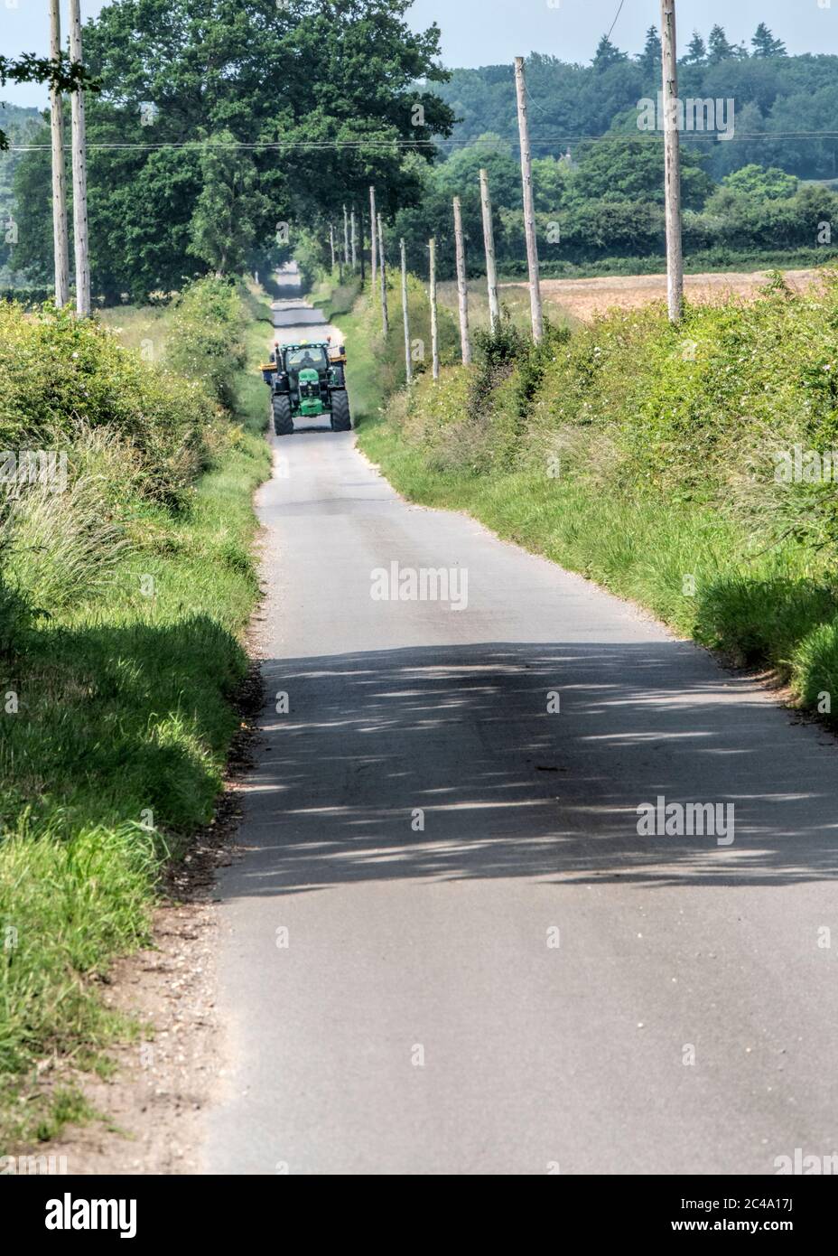 Tractor narrow road hi-res stock photography and images - Alamy