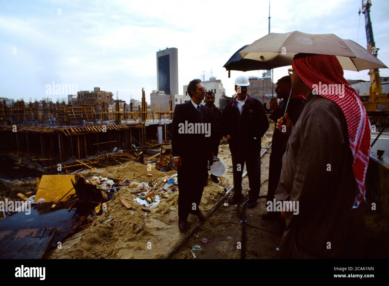 Kuwait City Kuwait Business Developers at Construction Site Stock Photo ...