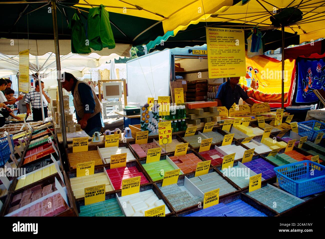 St Remy Provence France Market Stall with Soap Stock Photo - Alamy