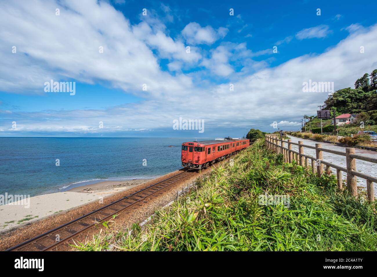 Amaharashi coast is a southwestern coast of Toyama Bay Stock Photo - Alamy