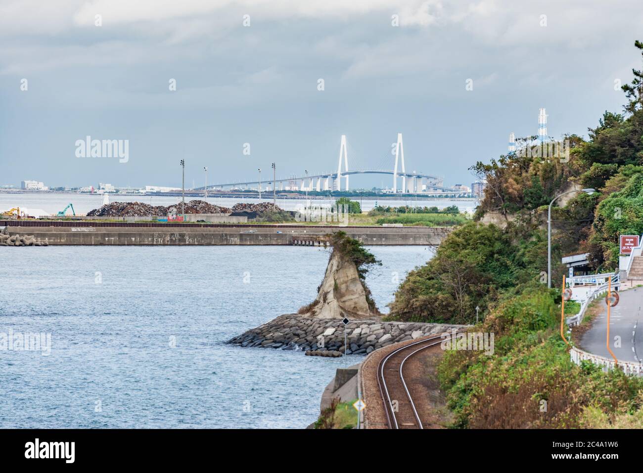 Amaharashi coast is a southwestern coast of Toyama Bay Stock Photo - Alamy