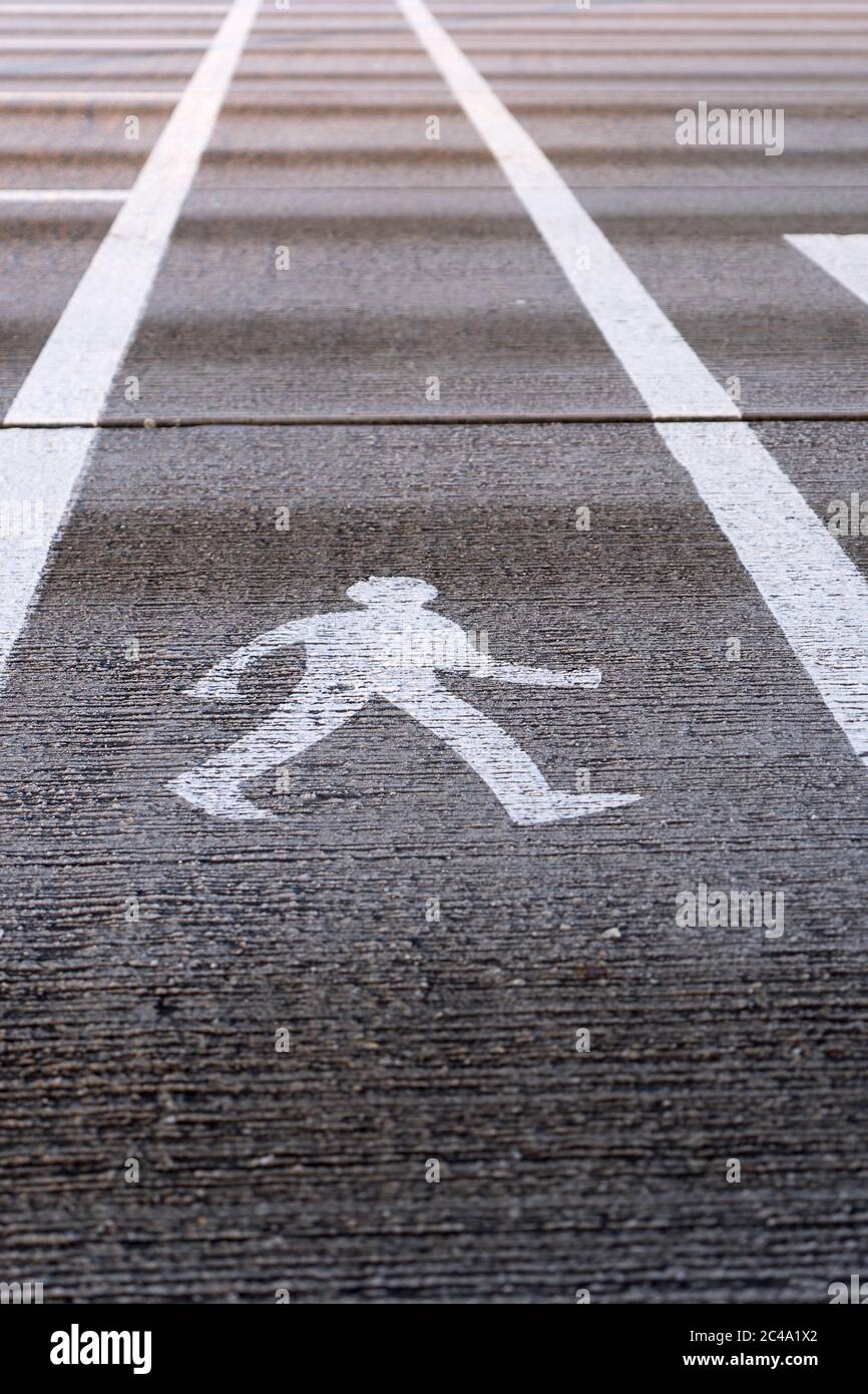 Road marking pedestrian walking lane painted on the road Stock Photo ...