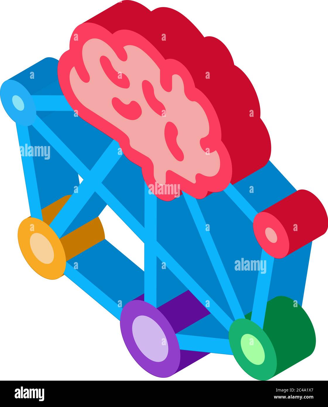 neuromarketing brain isometric icon vector illustration Stock Vector Image & Art - Alamy