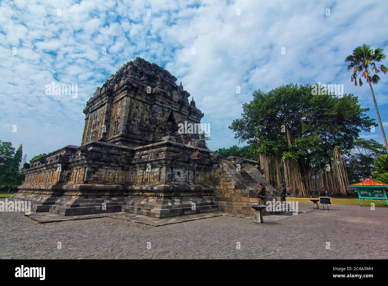 Glorious architectural design of Candi Mandut in Yogyakarta Stock Photo ...