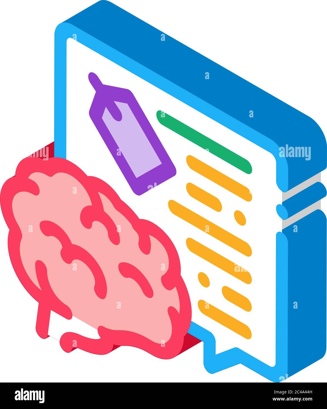brain price information isometric icon vector illustration Stock Vector ...