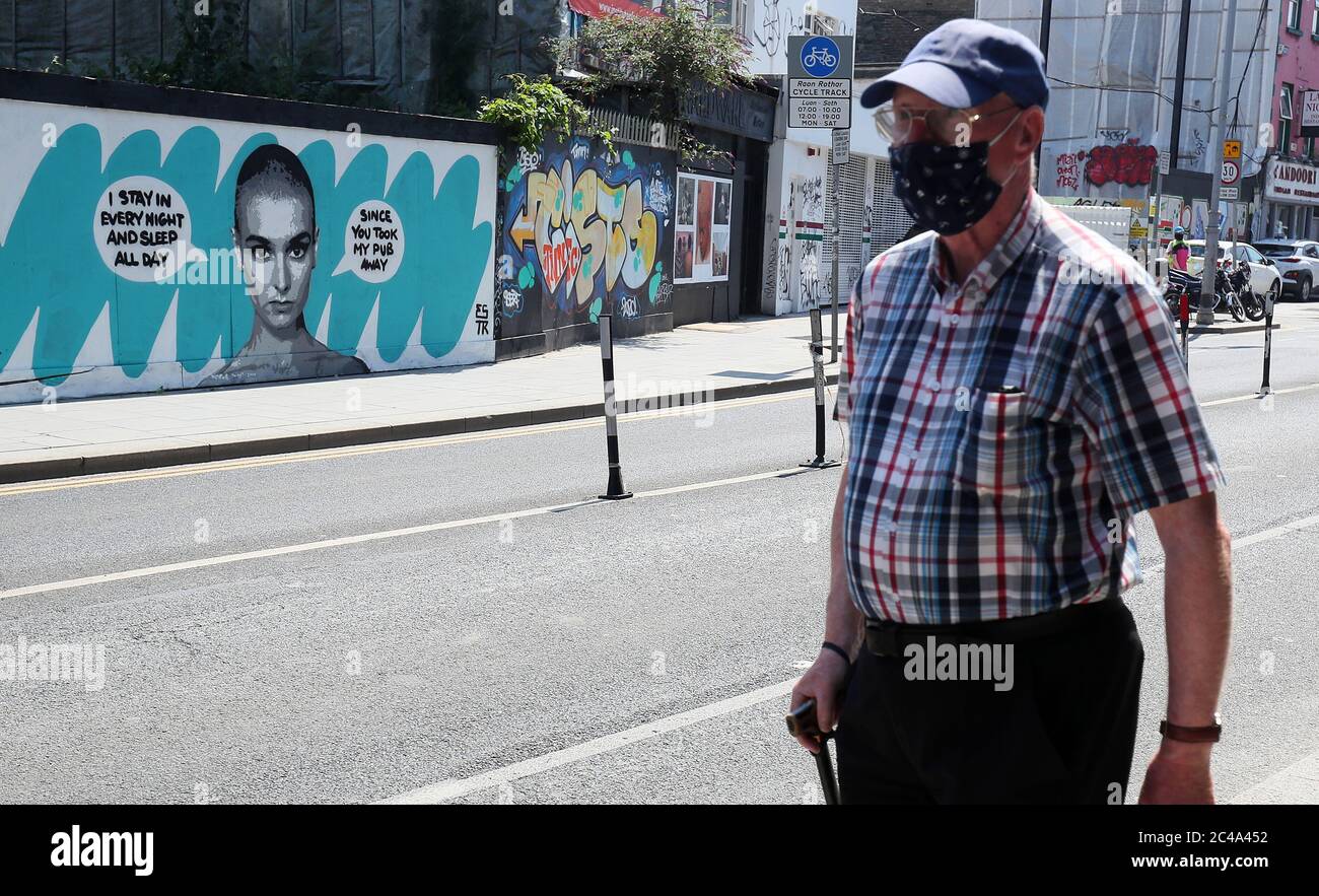 Man walks near closed hi-res stock photography and images - Alamy
